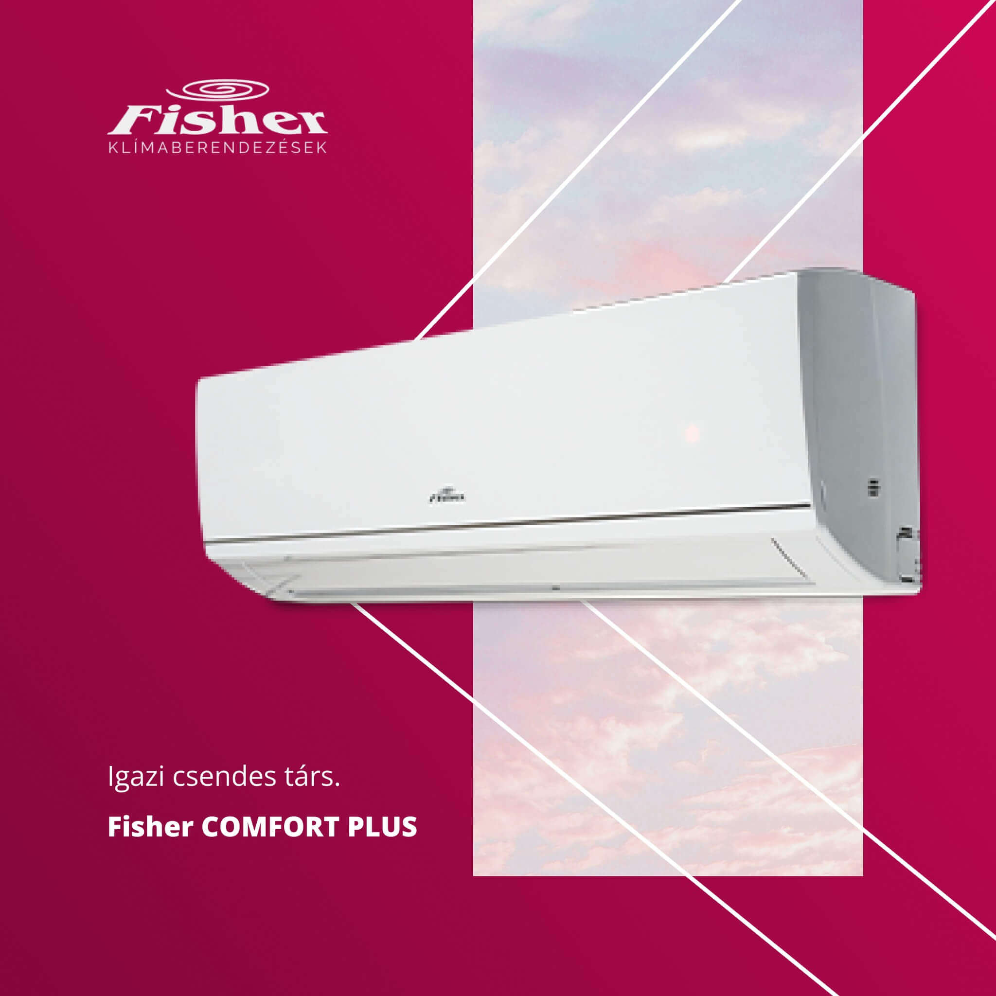 FISHER Comfort Plus WI-FI 3,5 kW oldalfali split klíma - Aleron Energia